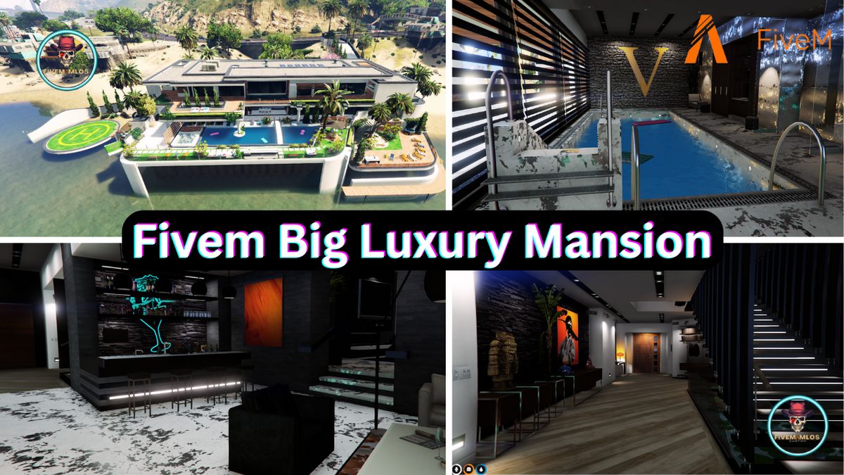 I Built a LUXURY MANSION in Fivem with a Gang Bunker and Villa Interior ...