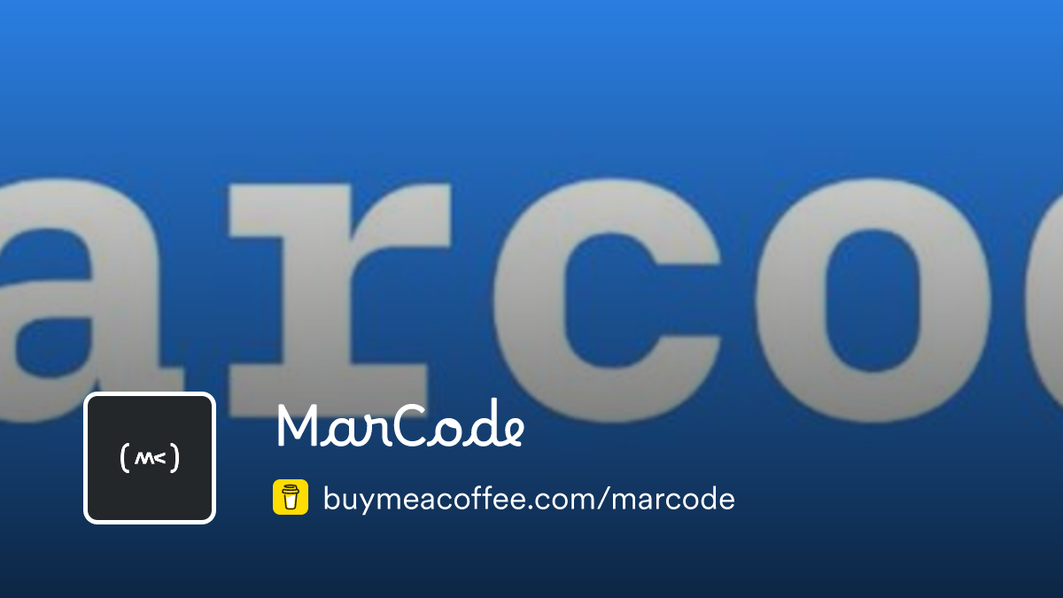 MarCode is Web Developer and WordPress evangelizer - Buymeacoffee