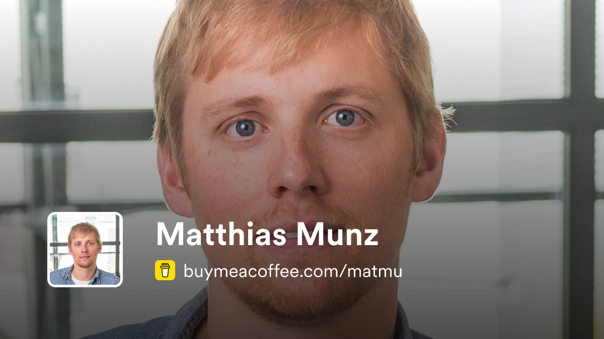 Matthias Munz is Creating software for biomedical research community - Buymeacoffee