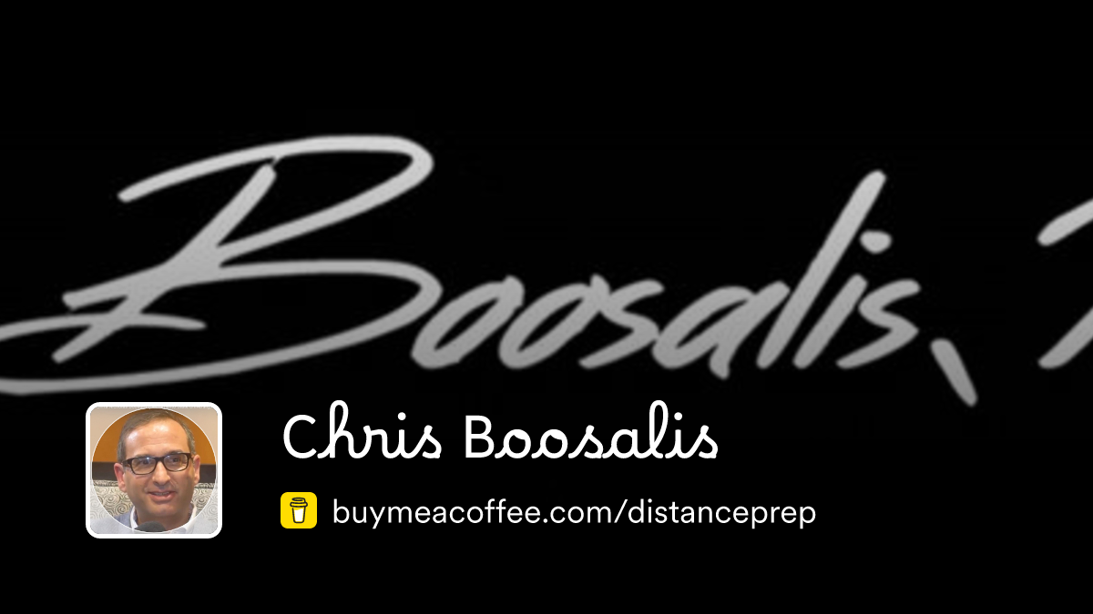 Chris Boosalis is creating video tutorials! - Buymeacoffee