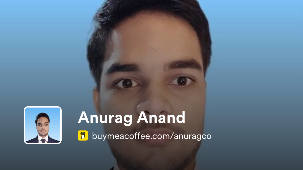 Anurag Anand - Buymeacoffee