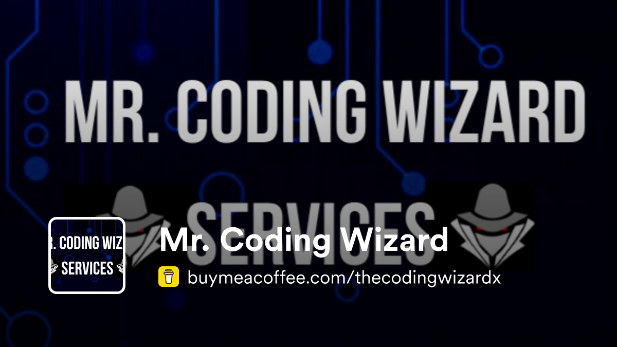 Mr. Coding Wizard - Buymeacoffee