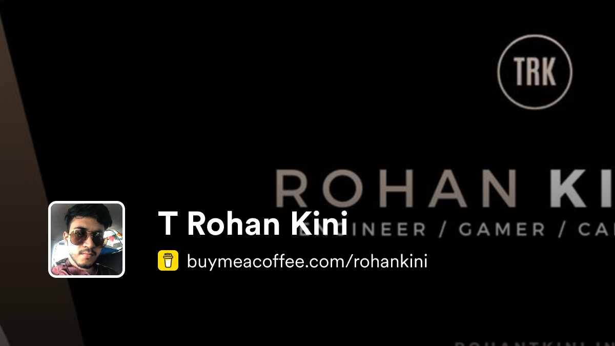 T Rohan Kini - Buymeacoffee