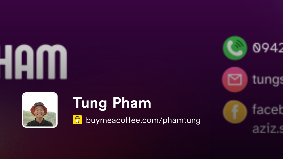 Tung Pham is REcreating music 4 life - Buymeacoffee