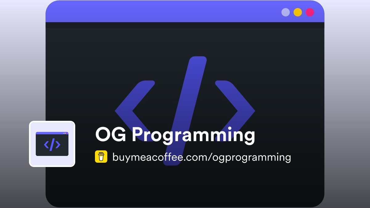 OG Programming - Buymeacoffee