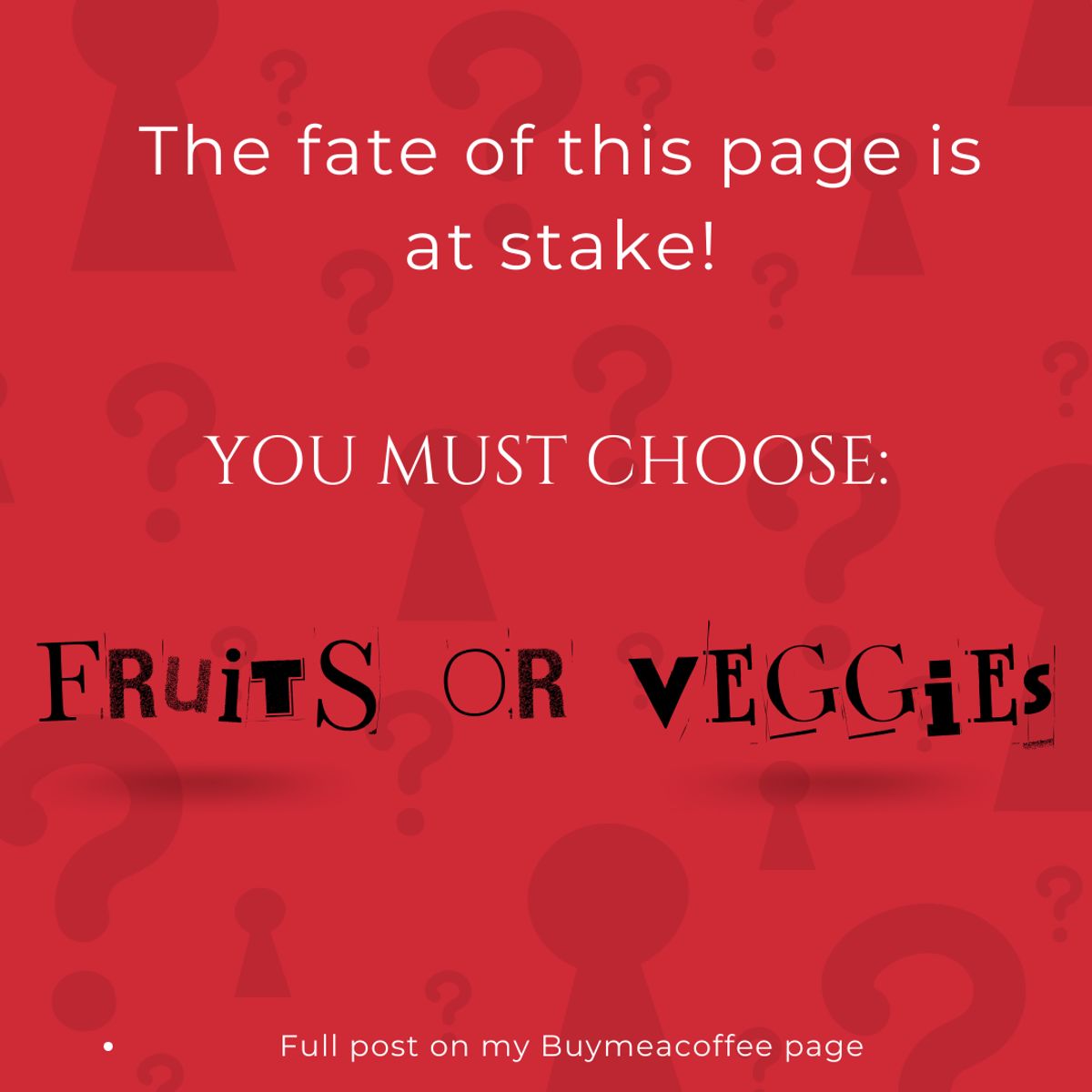 YOU MUST CHOOSE — Reem - Buymeacoffee