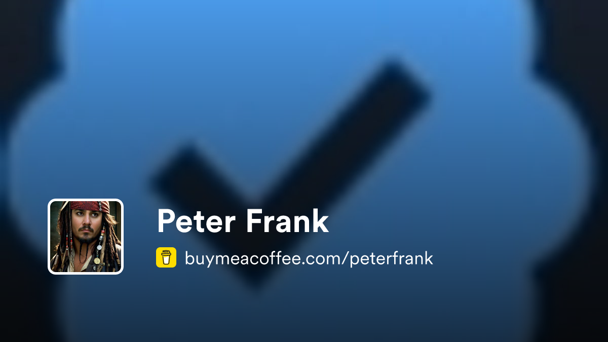 Peter Frank - Buymeacoffee