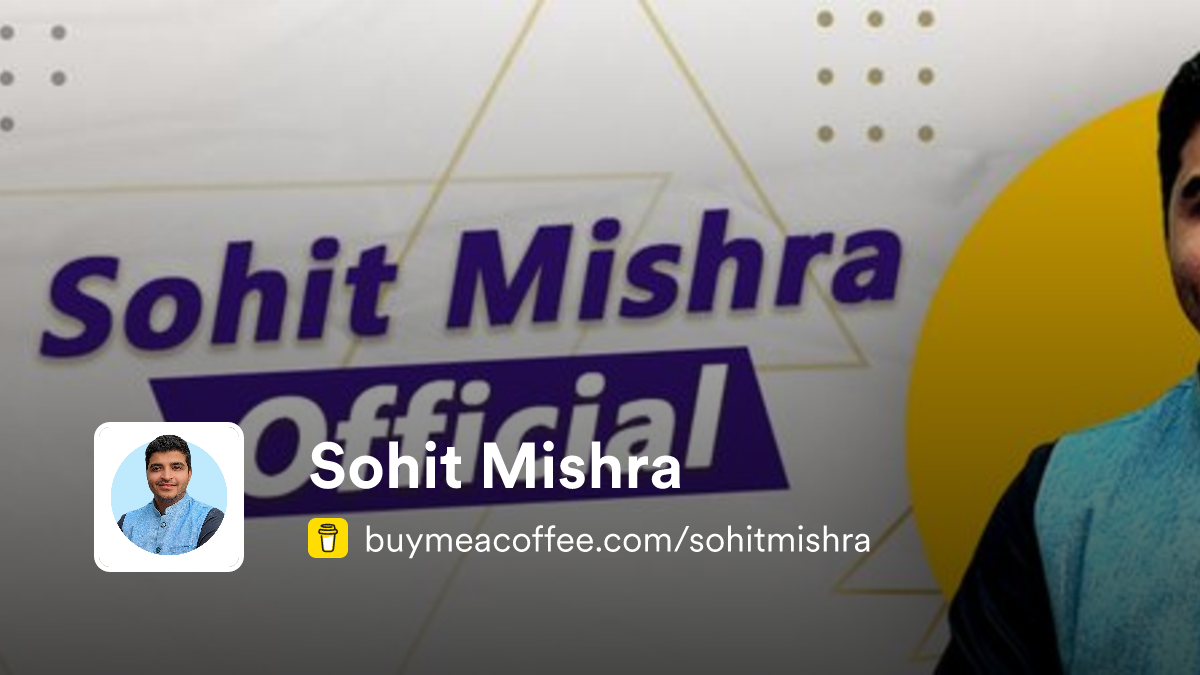Sohit Mishra is Speaking truth to power - Buymeacoffee