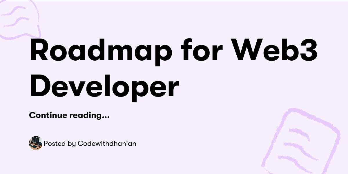 Roadmap For Web3 Developer Codewithdhanian Buymeacoffee