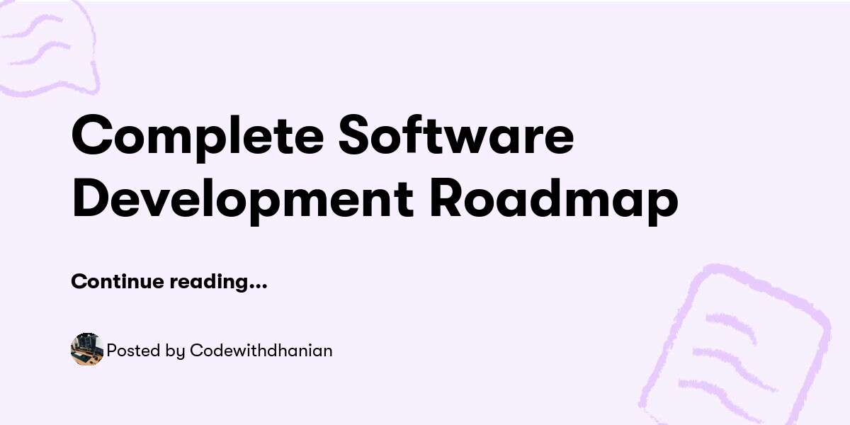 Complete Software Development Roadmap⬇️ — Codewithdhanian - Buymeacoffee