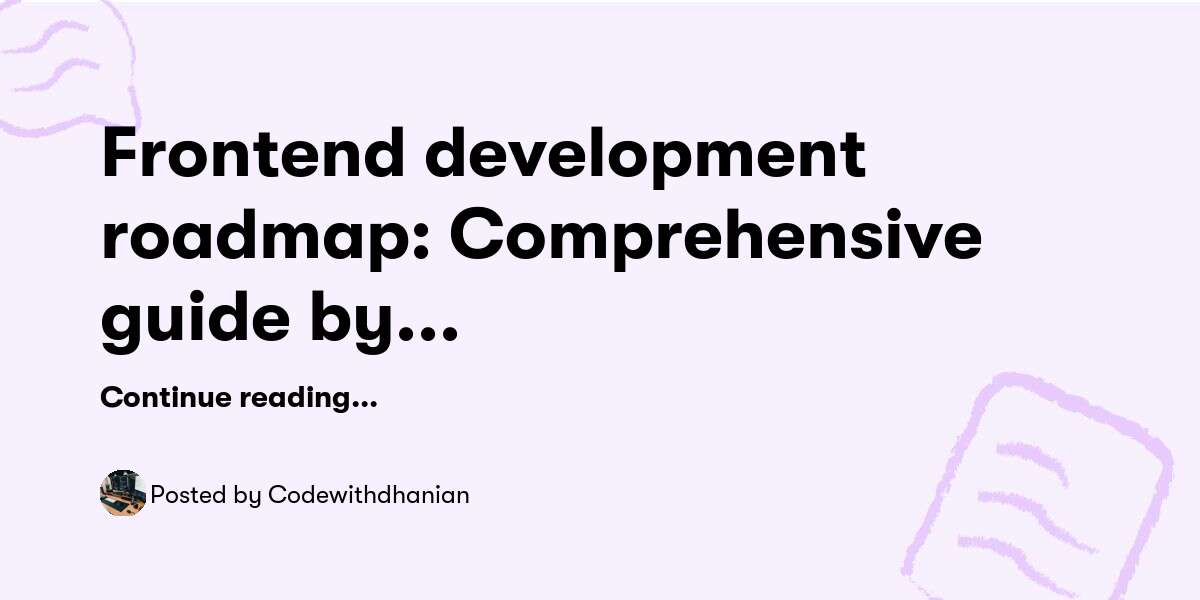 Frontend development roadmap: Comprehensive guide by Dhanian. Free ... Frontend development roadmap: Comprehensive guide by Dhanian. Free ...