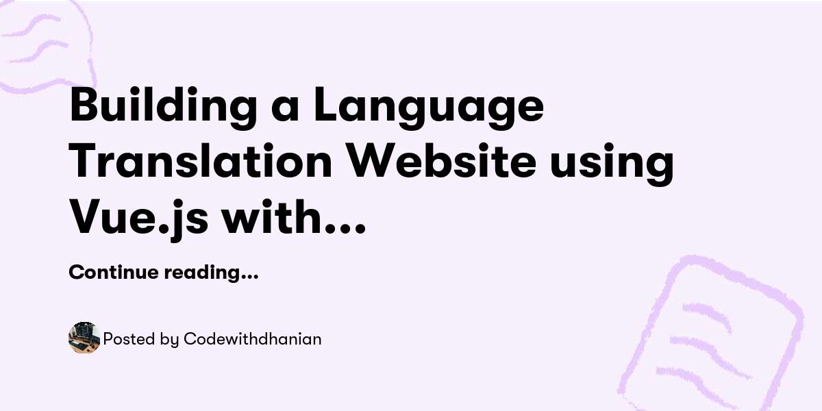 Building A Language Translation Website Using Vuejs With Complete Source Code And Display