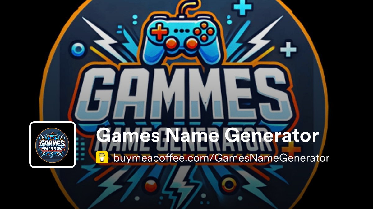 Games Name Generator - Buymeacoffee