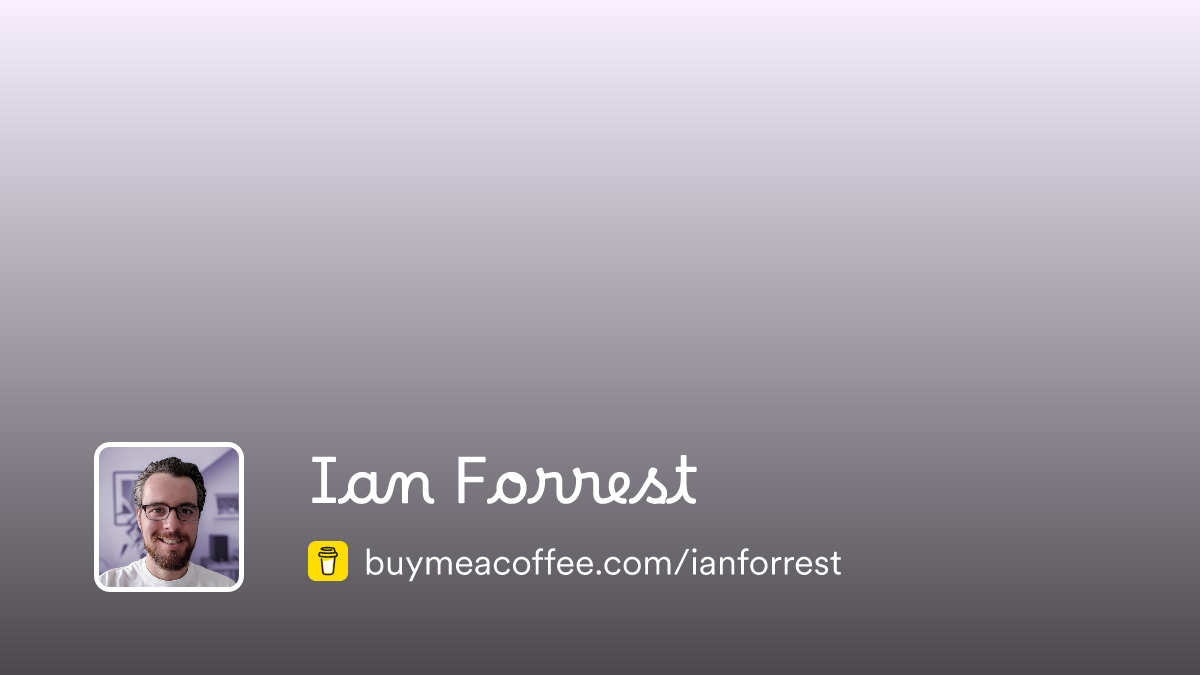 Ian Forrest is creating websites. - Buymeacoffee