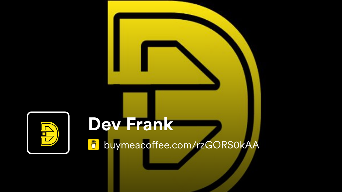Dev Frank - Buymeacoffee