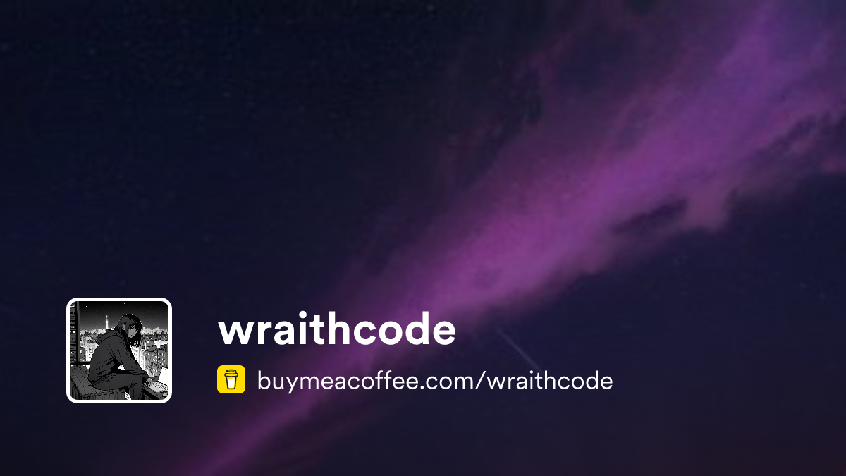 wraithcode is programming their website - Buymeacoffee