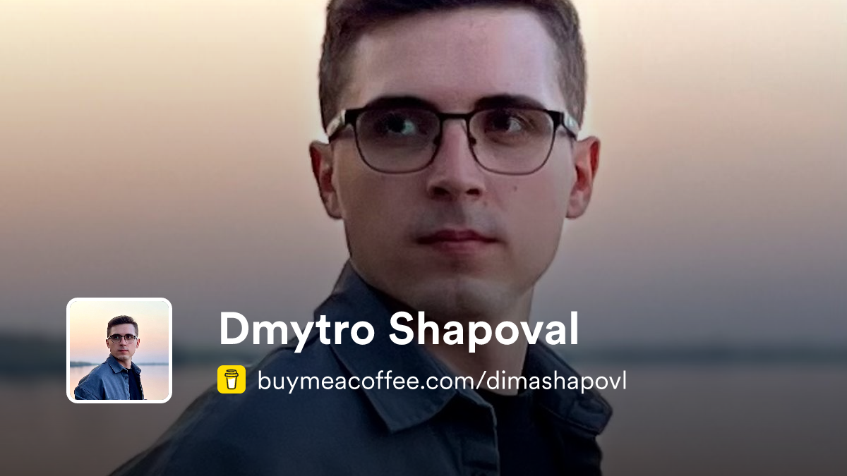 Dmytro Shapoval - Buymeacoffee