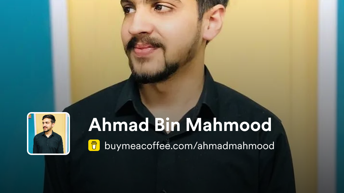Ahmad Bin Mahmood - Buymeacoffee