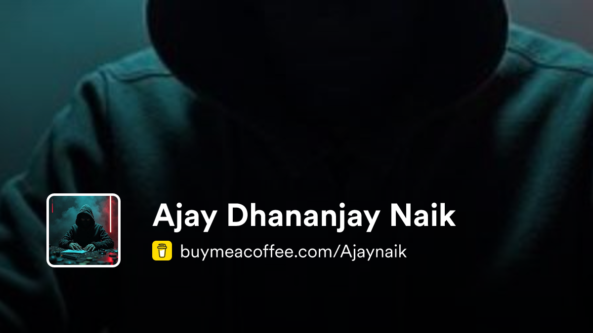 Ajay Dhananjay Naik - Buymeacoffee