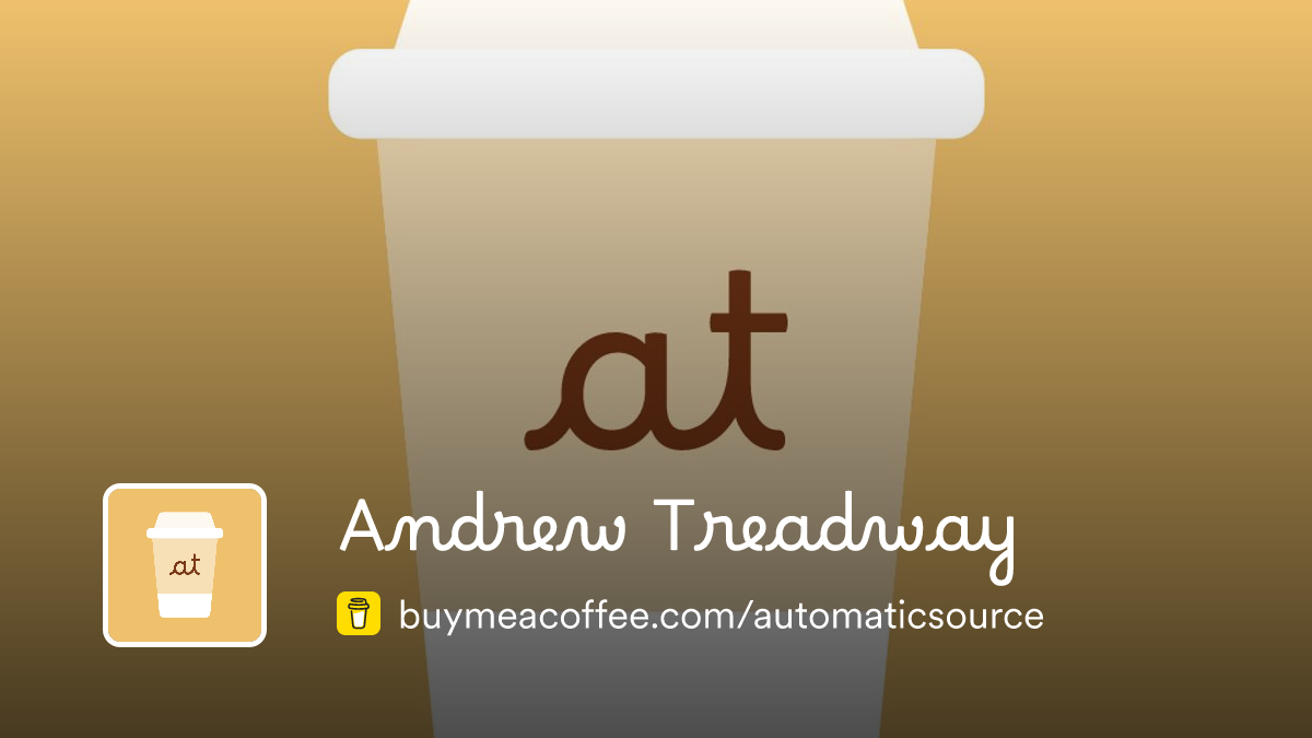 Andrew Treadway is TheAutomatic.net and yahoo_fin - Buymeacoffee