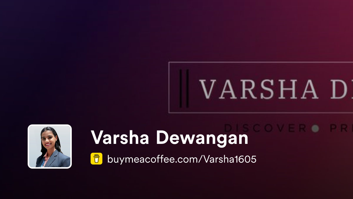 Varsha Dewangan - Buymeacoffee