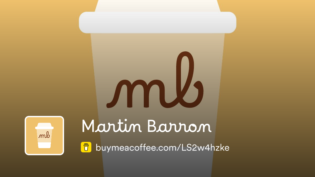 Martin Barron - Buymeacoffee