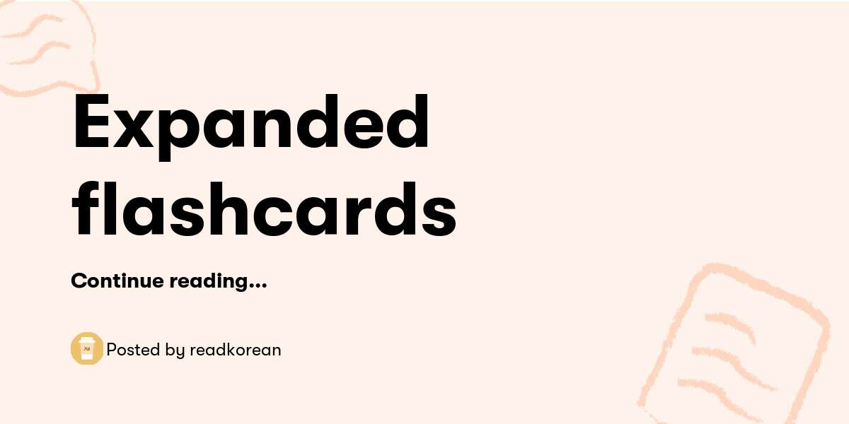 Expanded flashcards — readkorean - Buymeacoffee