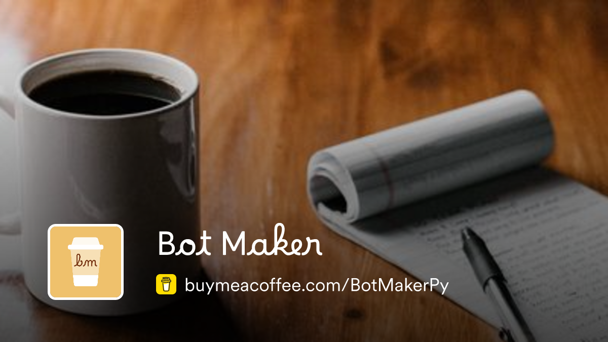 Bot Maker - Buymeacoffee