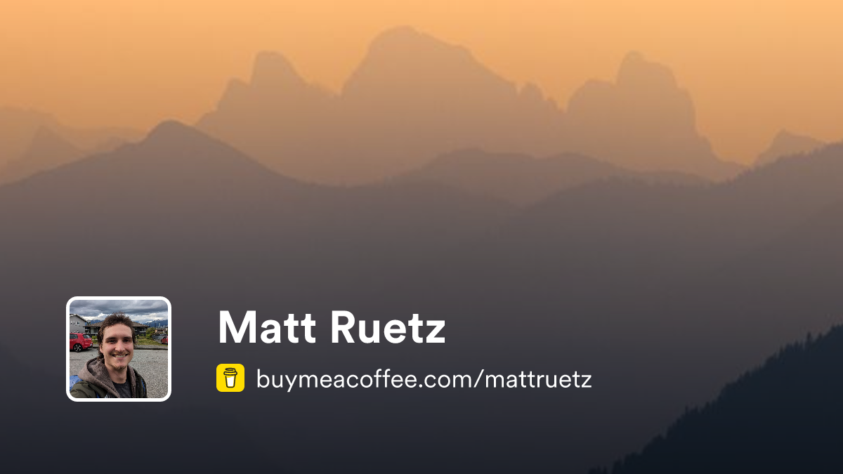 Matt Ruetz is Websites and apps - Buymeacoffee