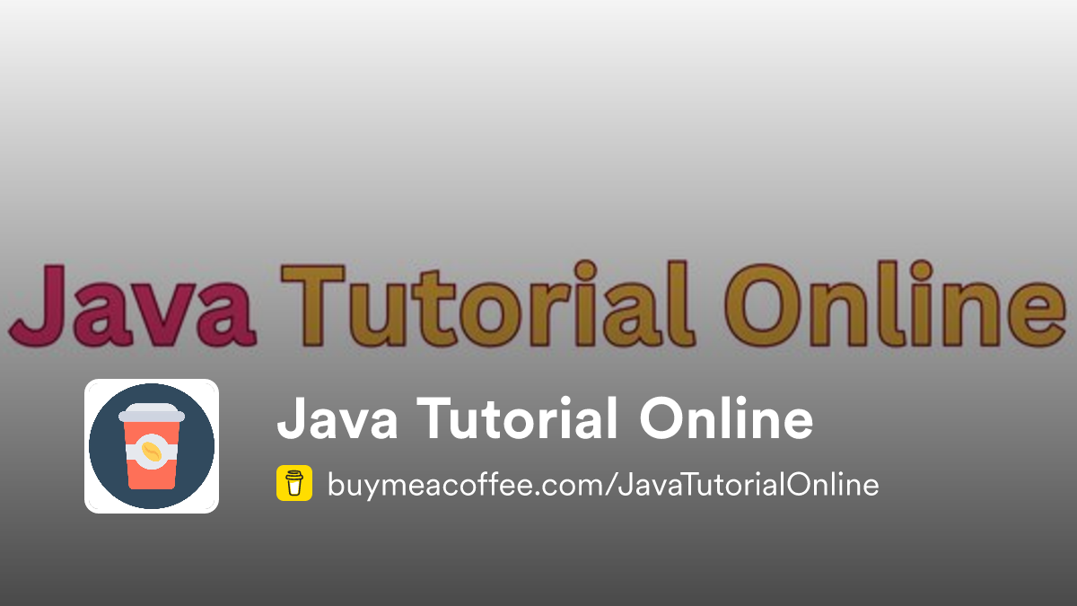 Java Tutorial Online - Buymeacoffee