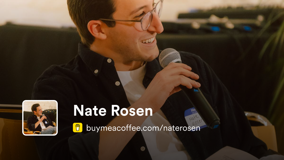 Nate Rosen - Buymeacoffee