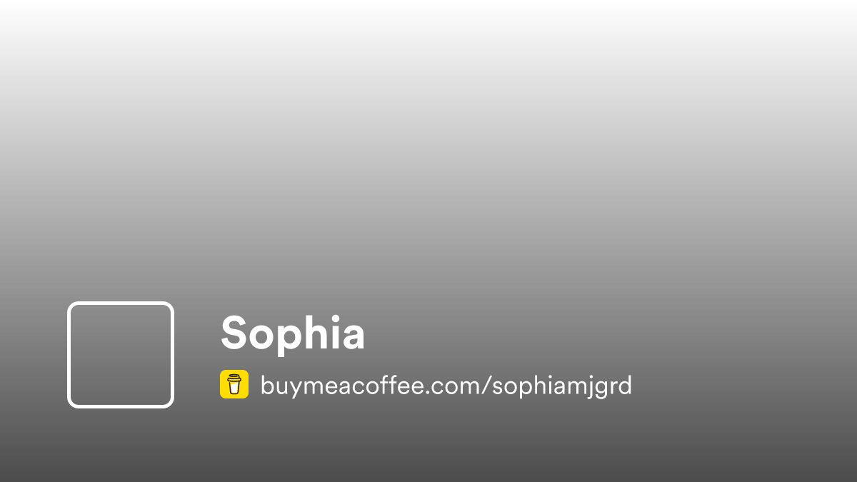 Sophia - Buymeacoffee