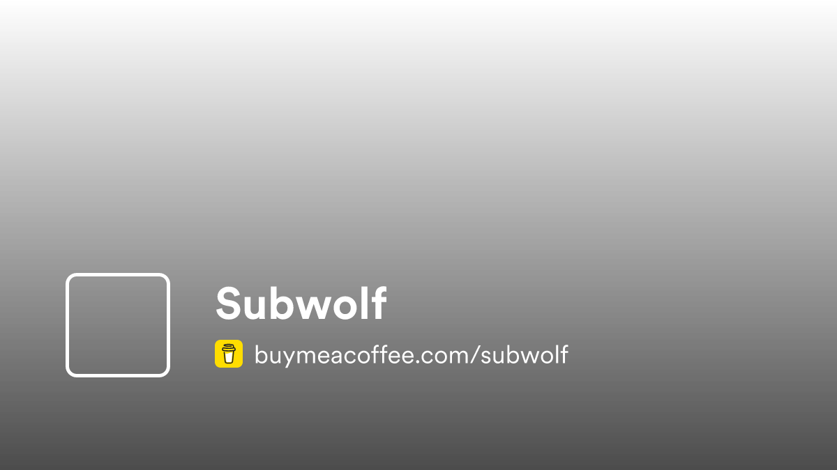 Subwolf - Buymeacoffee
