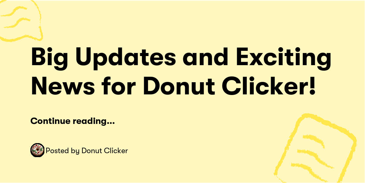 Big Updates and Exciting News for Donut Clicker! — Donut Clicker ...