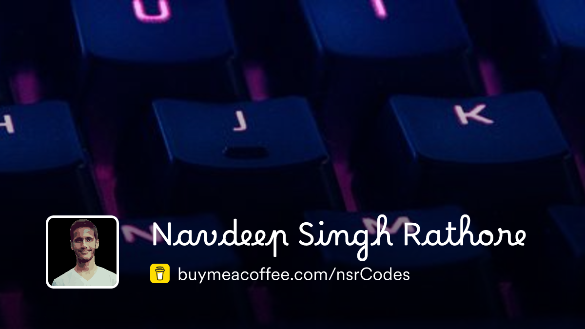 Navdeep Singh Rathore is building software that hopefully solves your needs - Buymeacoffee