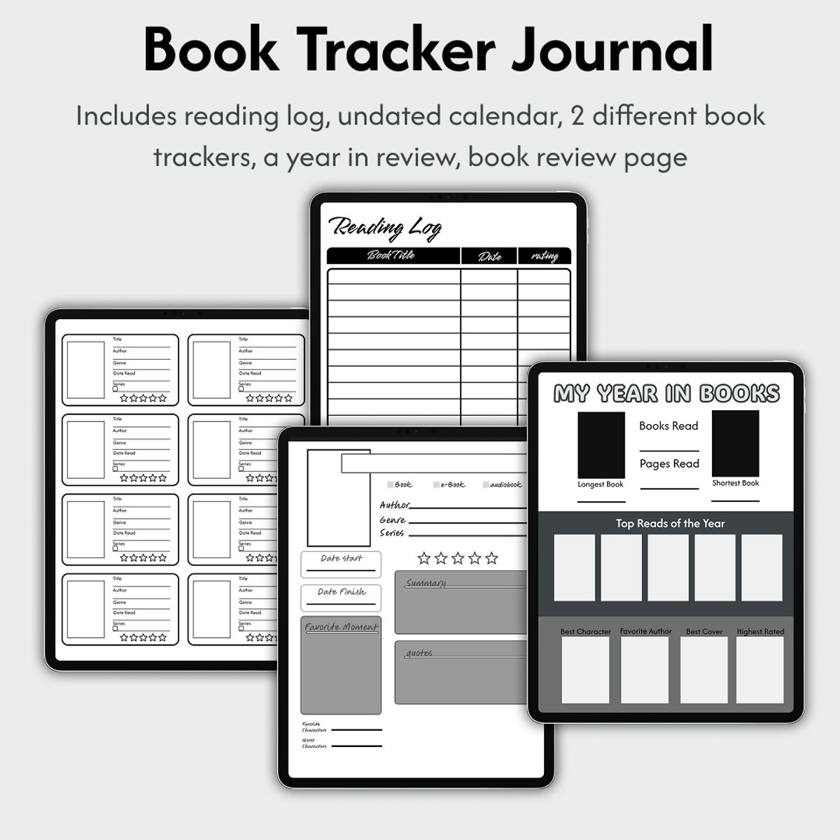 Book Tracker Set Drop! — J Marie - Buymeacoffee