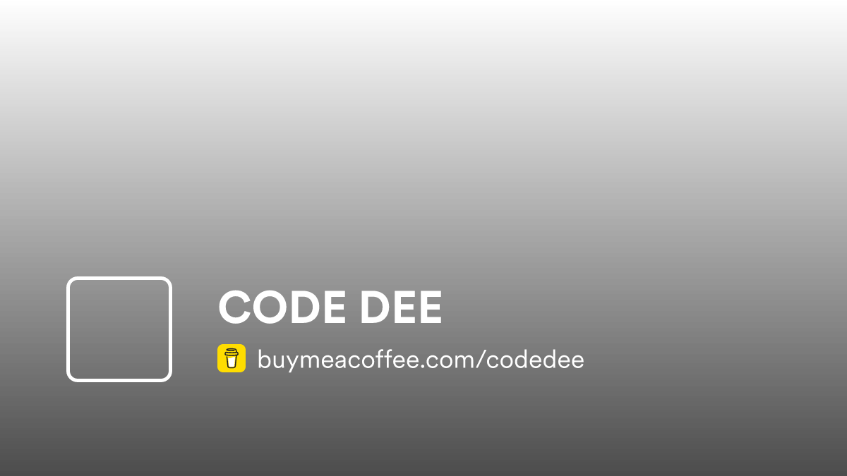 CODE DEE - Buymeacoffee