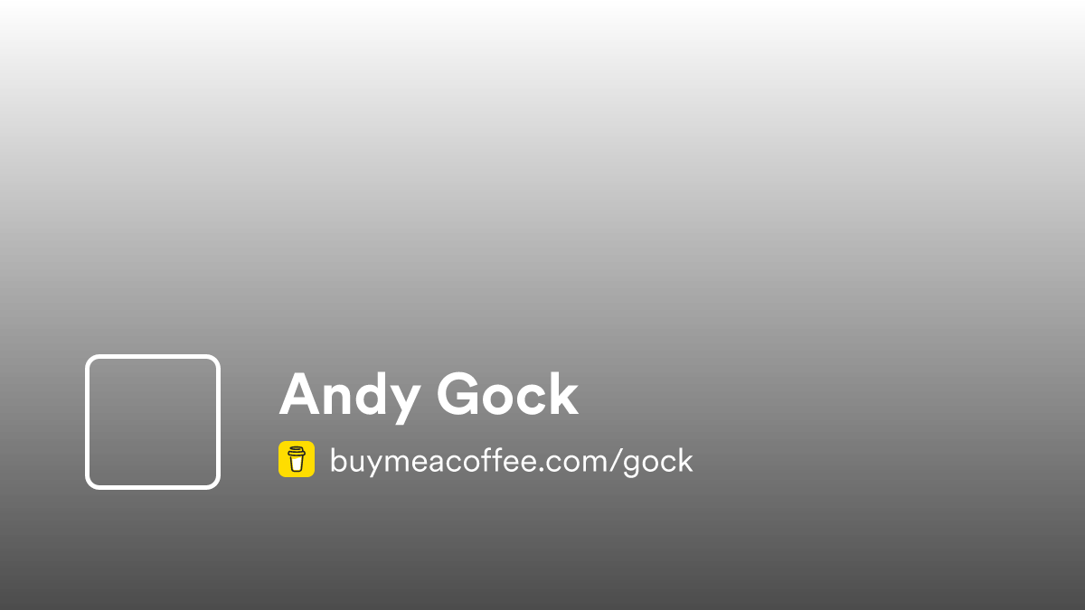 Andy Gock - Buymeacoffee