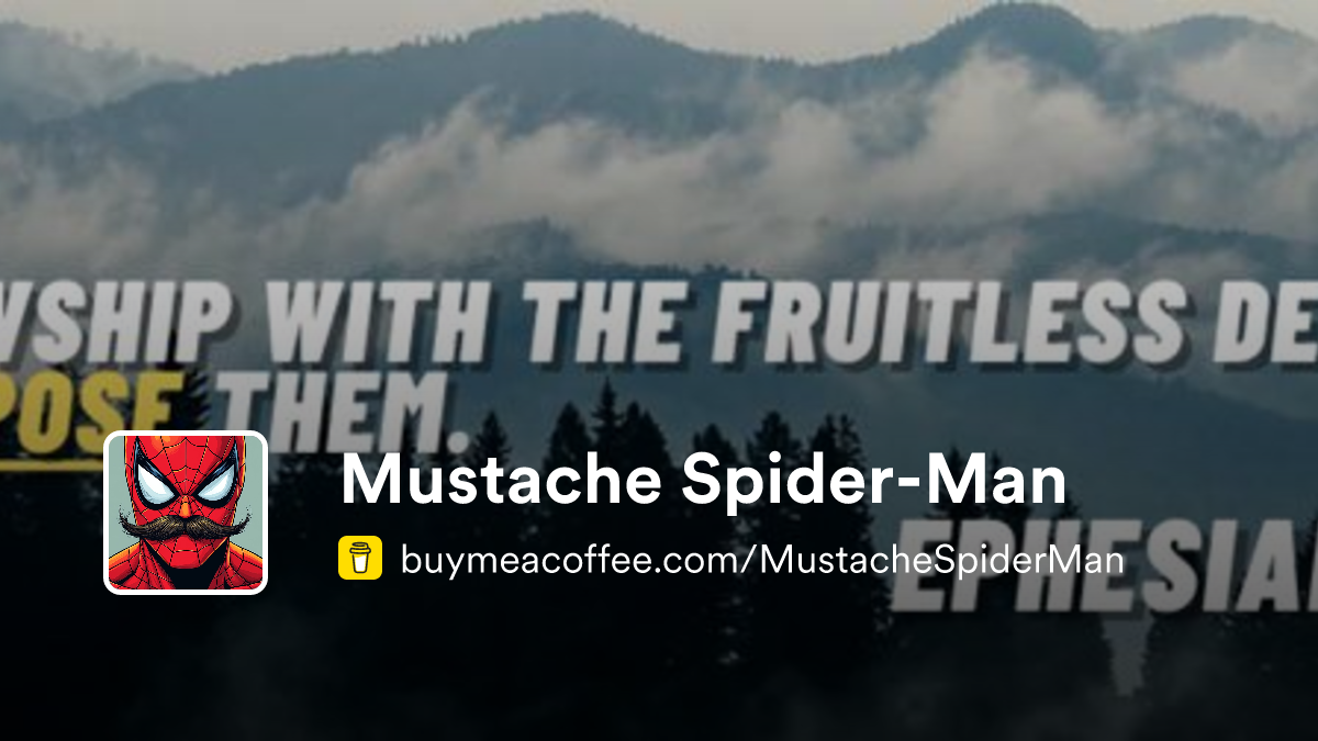 Mustache Spider-Man - Buymeacoffee