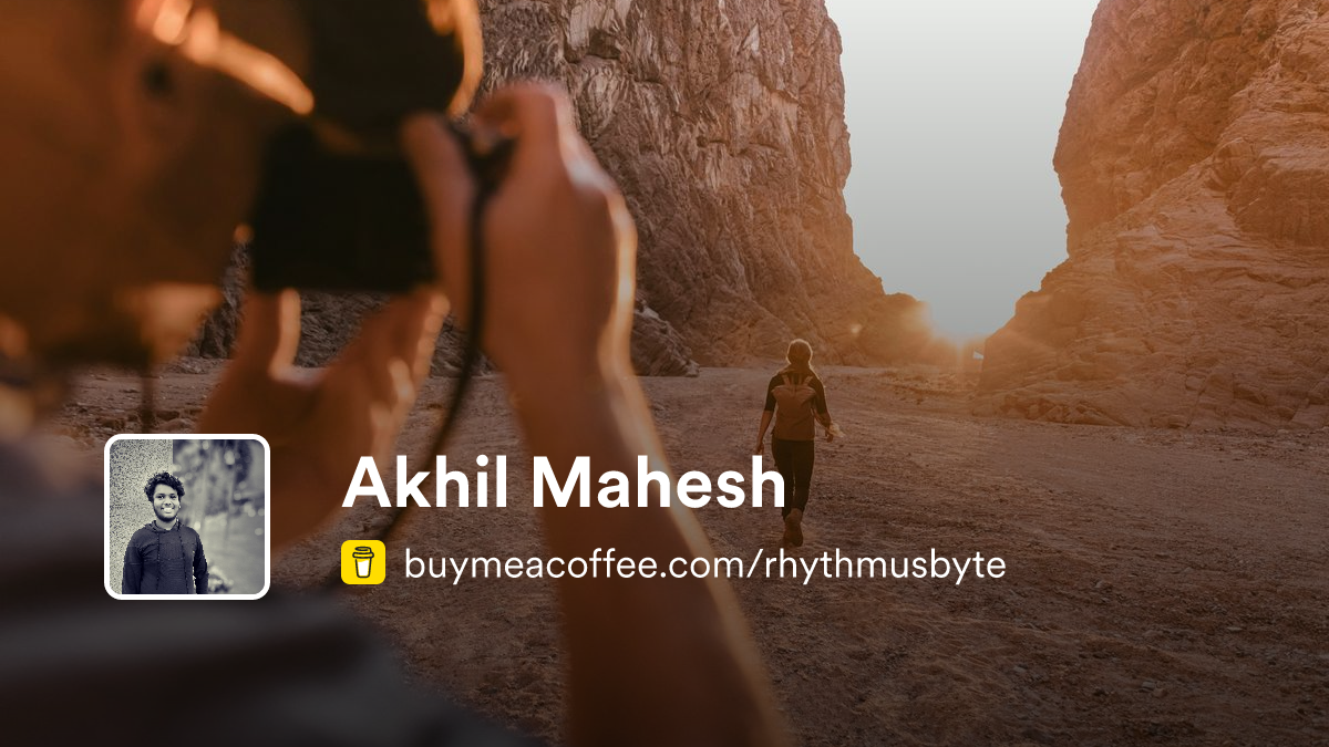 Akhil Mahesh - Buymeacoffee