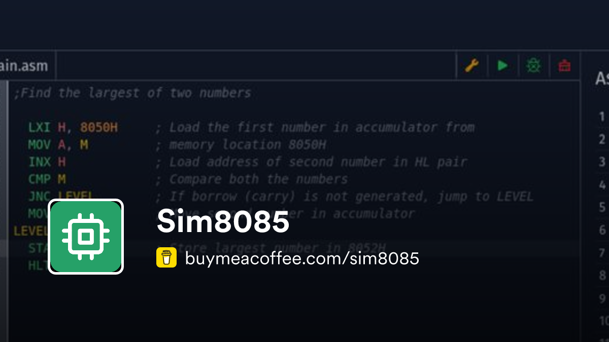 Sim8085 - Buymeacoffee