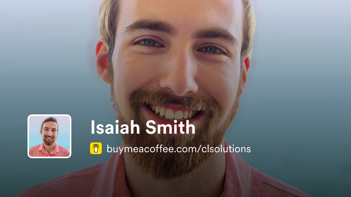 Isaiah Smith - Buymeacoffee