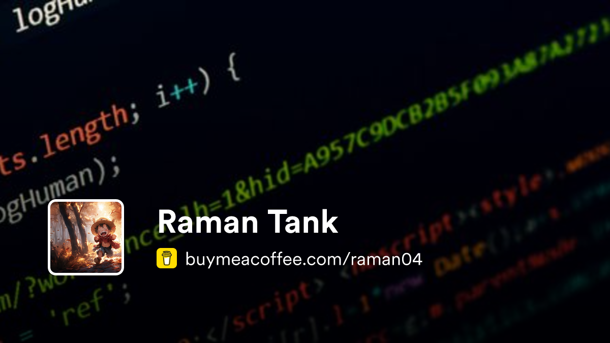 Raman Tank - Buymeacoffee