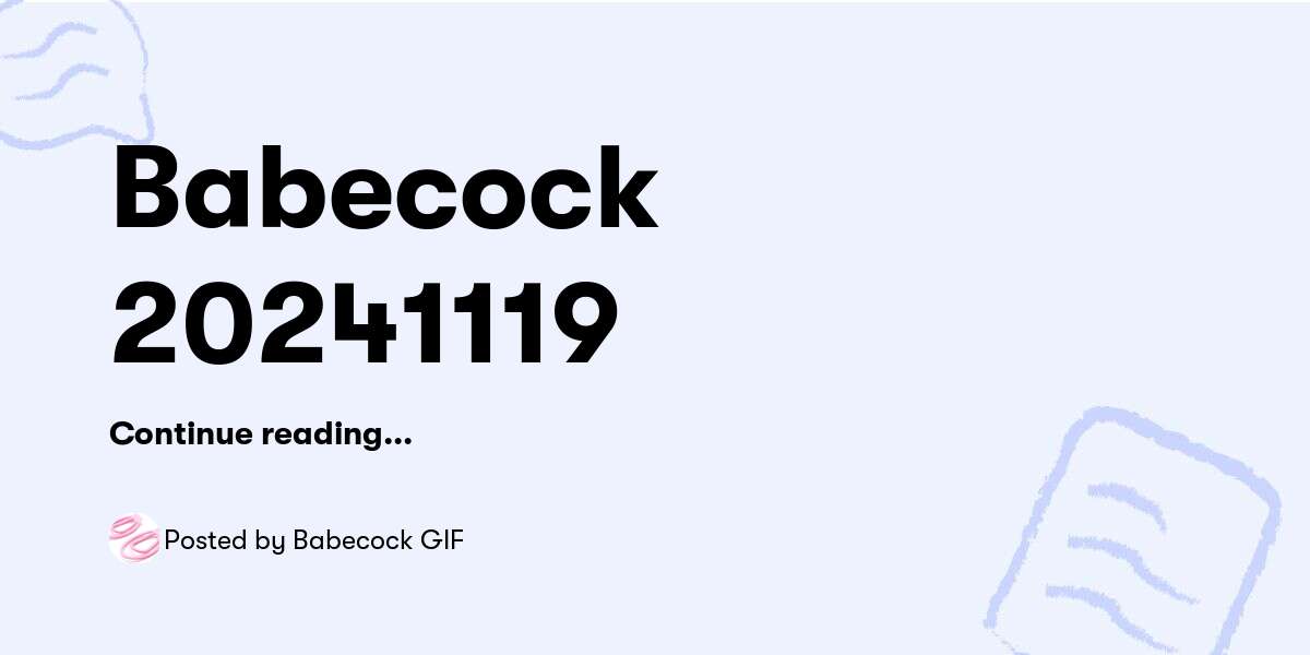 Babecock 20241119 — Babecock Buymeacoffee