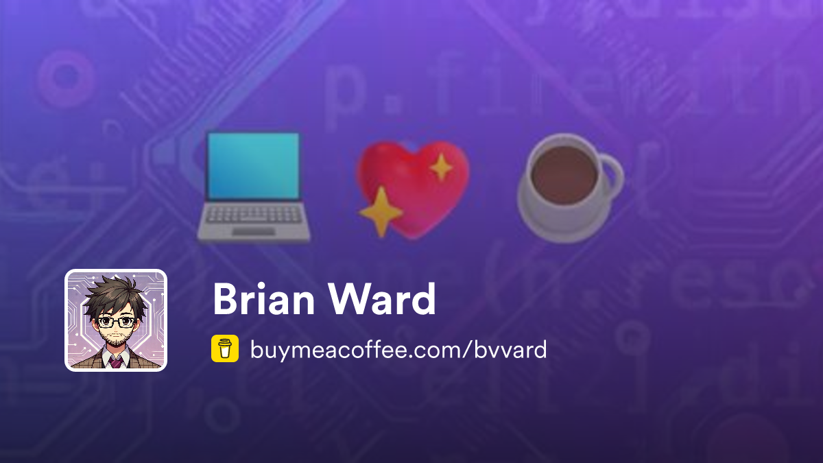 Brian Ward - Buymeacoffee