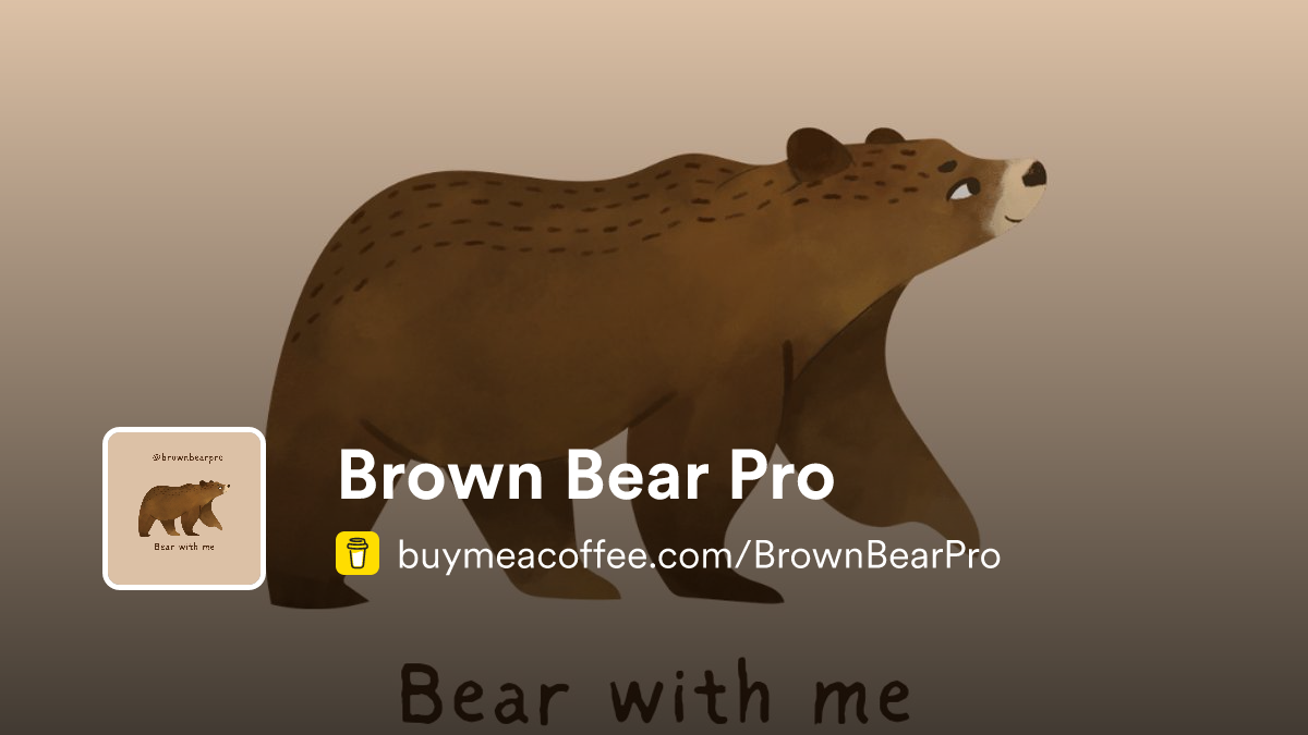 Brown Bear Pro - Buymeacoffee