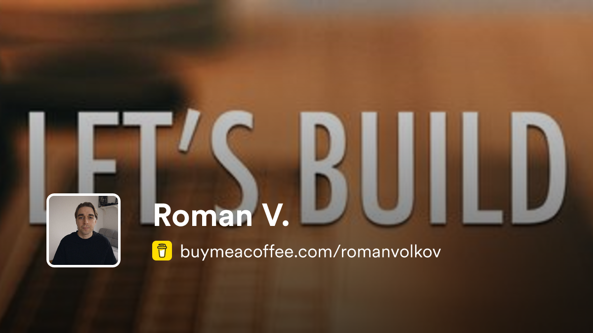 Roman V. is Videos about Tech & Software engineering, and building products - Buymeacoffee