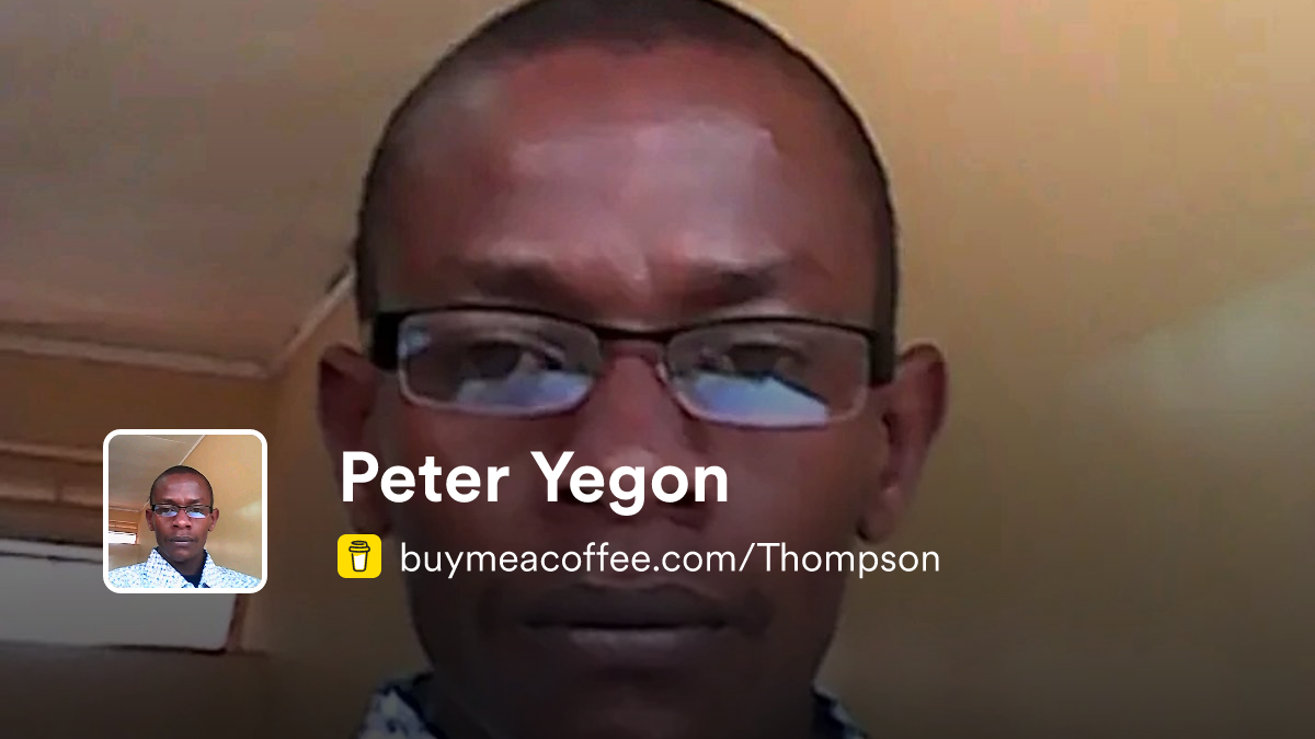 Peter Yegon - Buymeacoffee