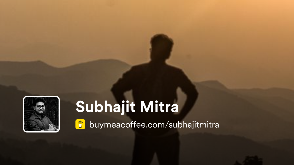 Subhajit Mitra - Buymeacoffee