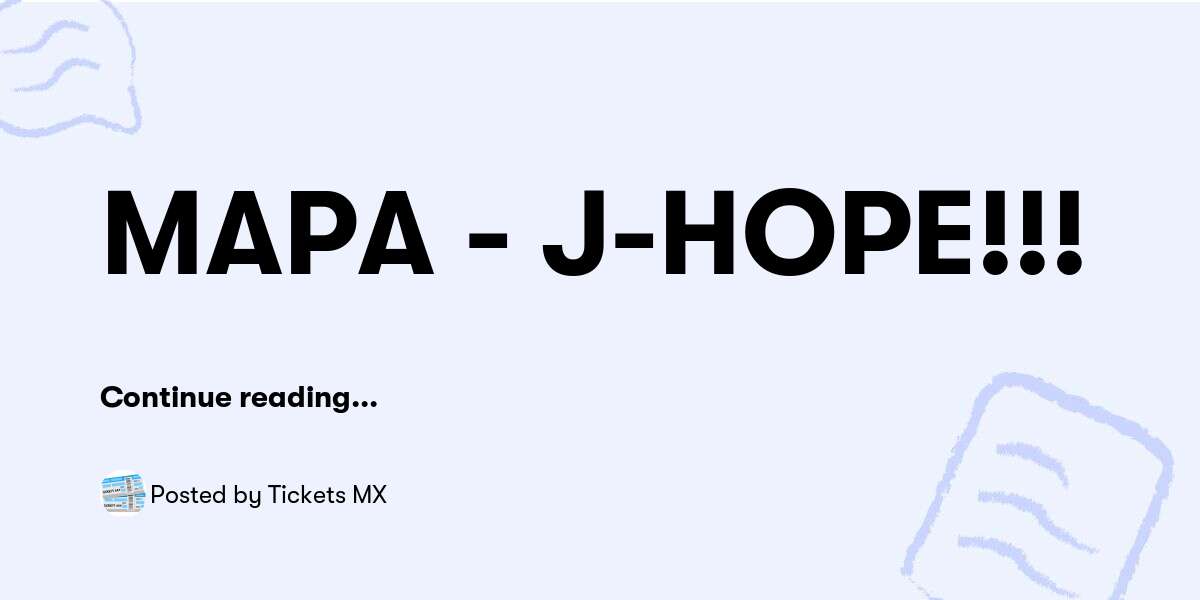 MAPA - J-HOPE!!! — Tickets MX - Buymeacoffee